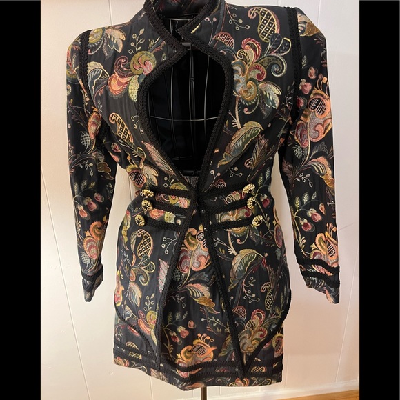 Patricia Rhodes | Skirts | Patricia Rhodes Vintage Couture Black Floral ...